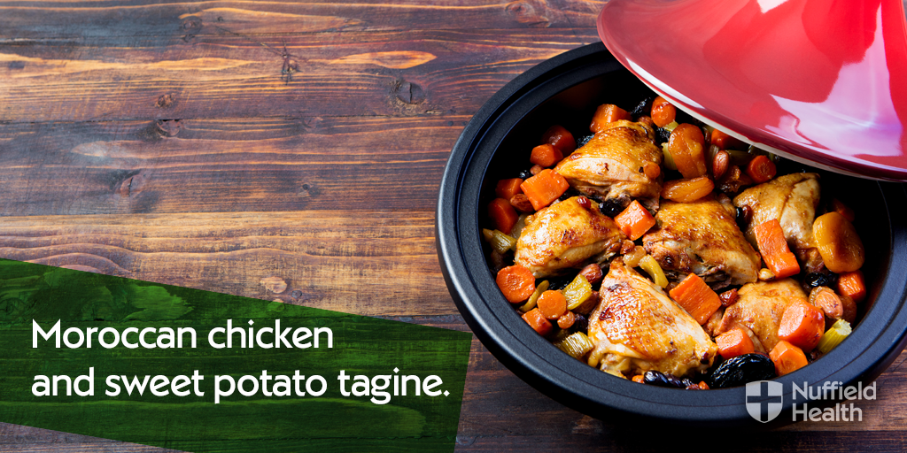 Moroccan chicken and sweet potato tagine | Nuffield Health
