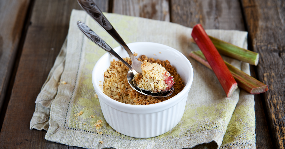 Simplest rhubarb crumble | Nuffield Health